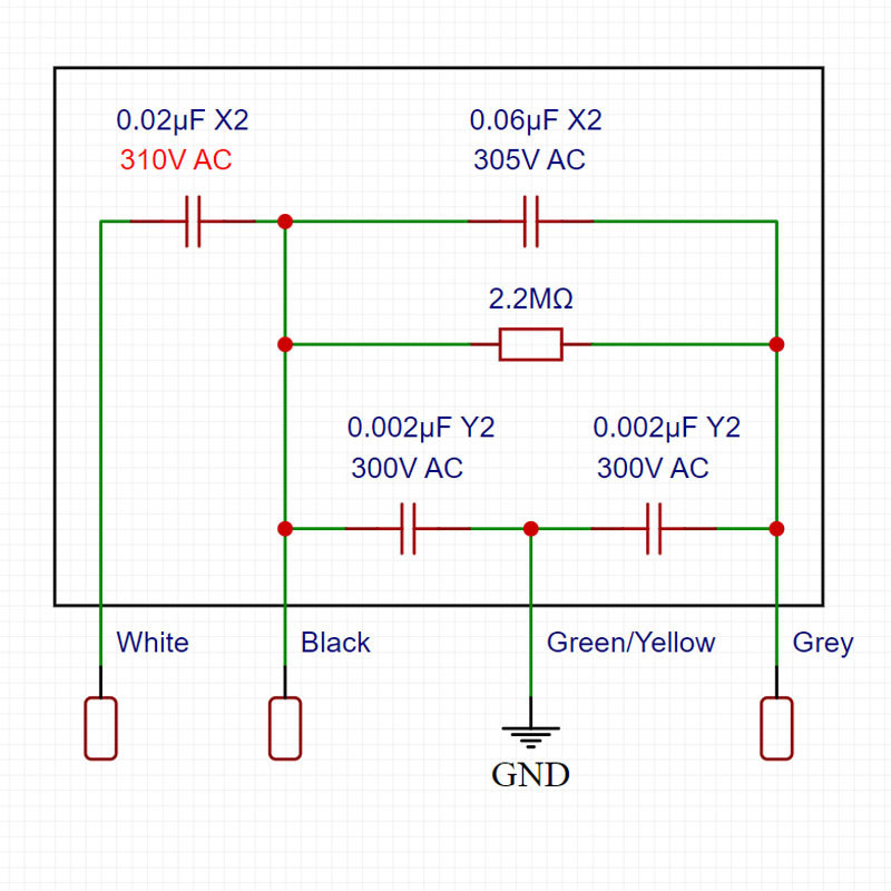 Motor capacitor for BERNINA 707-708, 801-808 and 830